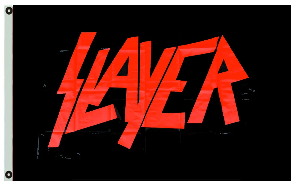 Bandeira Da Bandeira do Slayer Banda de Rock Heavy Metal Garagem Parede ...