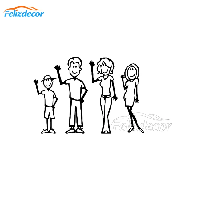 Family Of Four Stick Figure