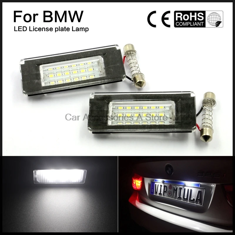 Mini Cooper R56 Fog Lights 2x LED License Plate Lights For BMW MINI ...