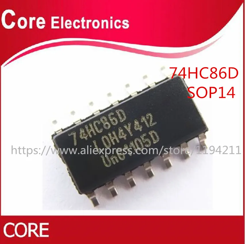 100 Uds 74HC86D SOP14 74HC86 SOP SN74HC86DR SN74HC86 SMD nuevo|Circuitos integrados| - AliExpress