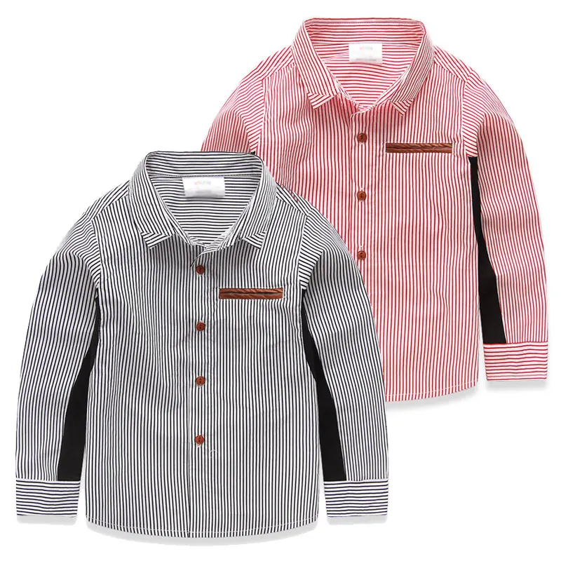 2017 autumn stripe new Retail boy baby shirts long sleeve kids shirts ...
