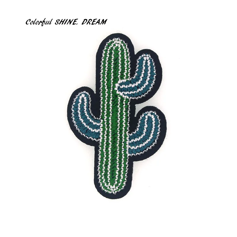 2pcs Cactus Cacti Patches For Clothing Iron On Embroidered Appliques