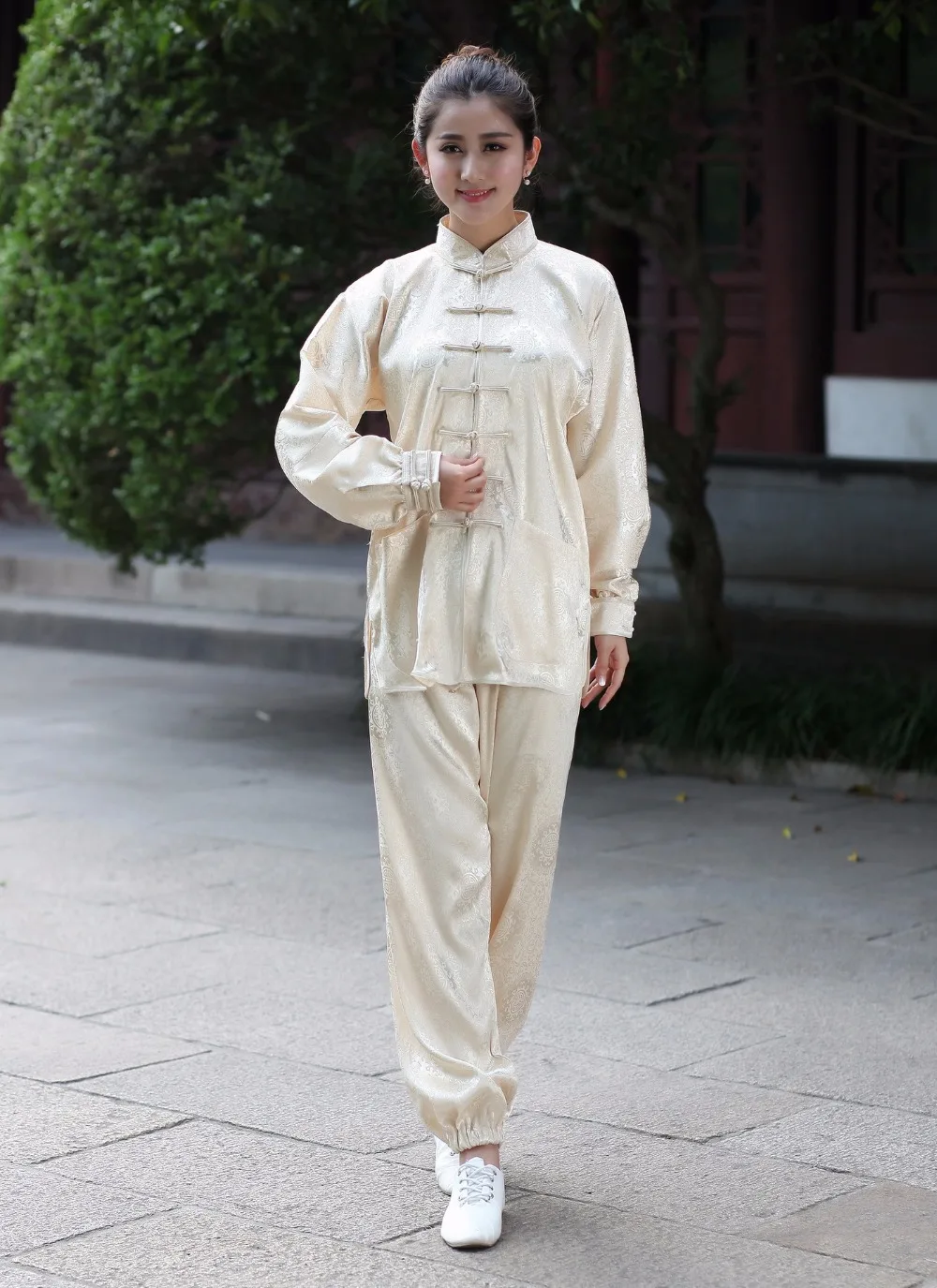 Shanghai Story National Chinese Women Tai Chi Uniform Silk Kung fu Suit ...