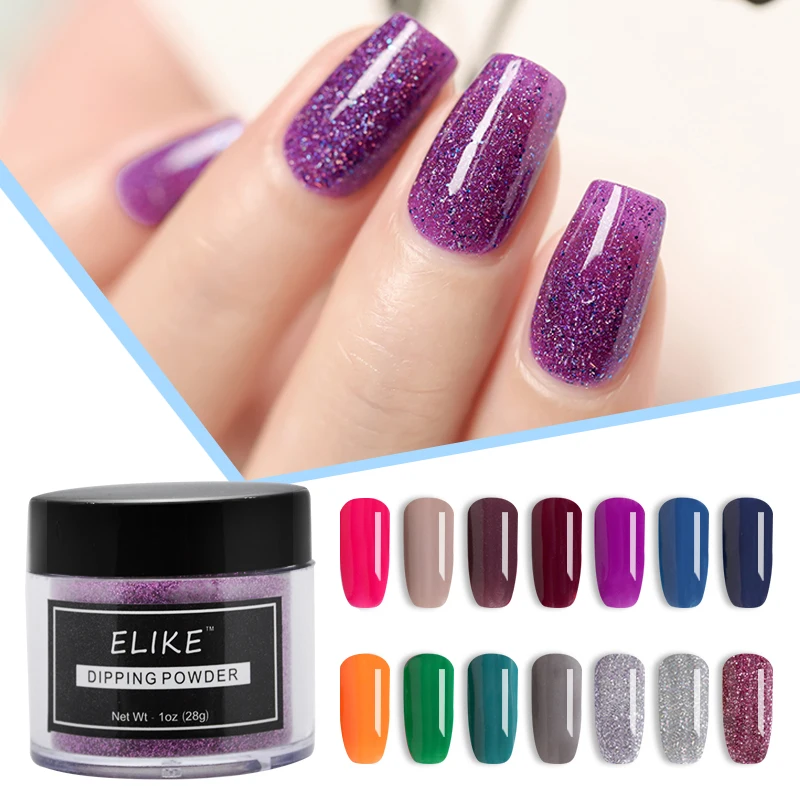 Kit de Inicio de polvo de inmersión de uñas ELIKE juego de uñas en ...
