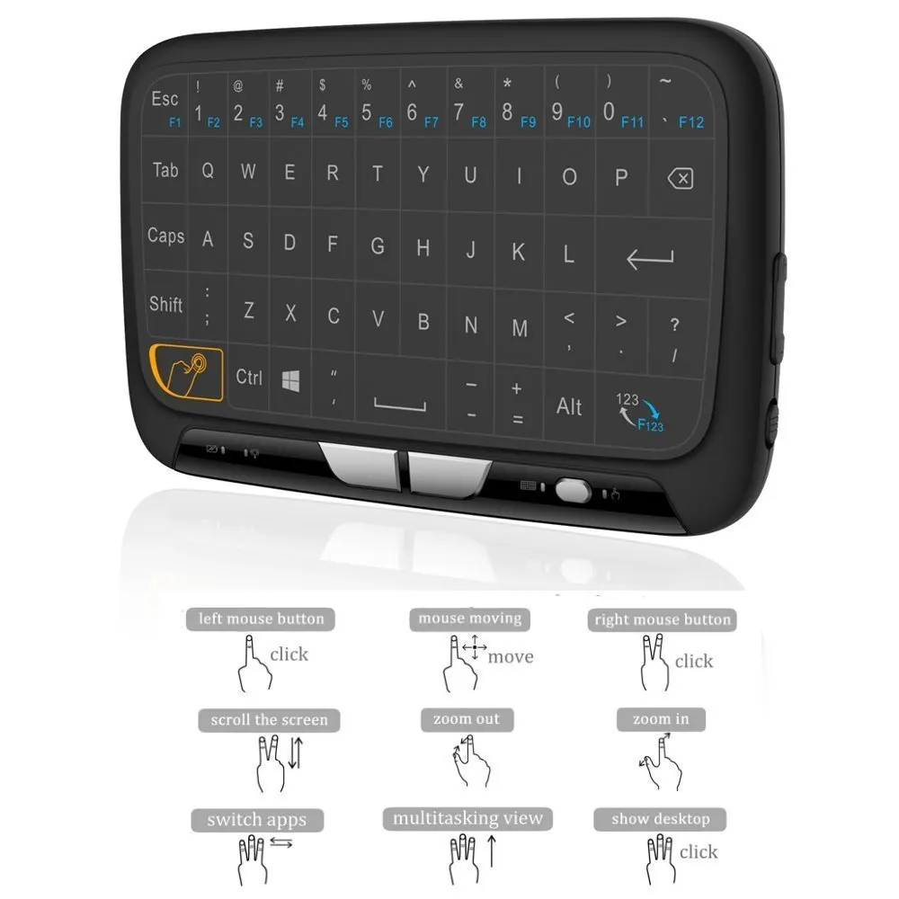 H18 Fly Air Mouse Keyboard 2.4 Ghz Wireless Keyboard and Touchpad Combo ...