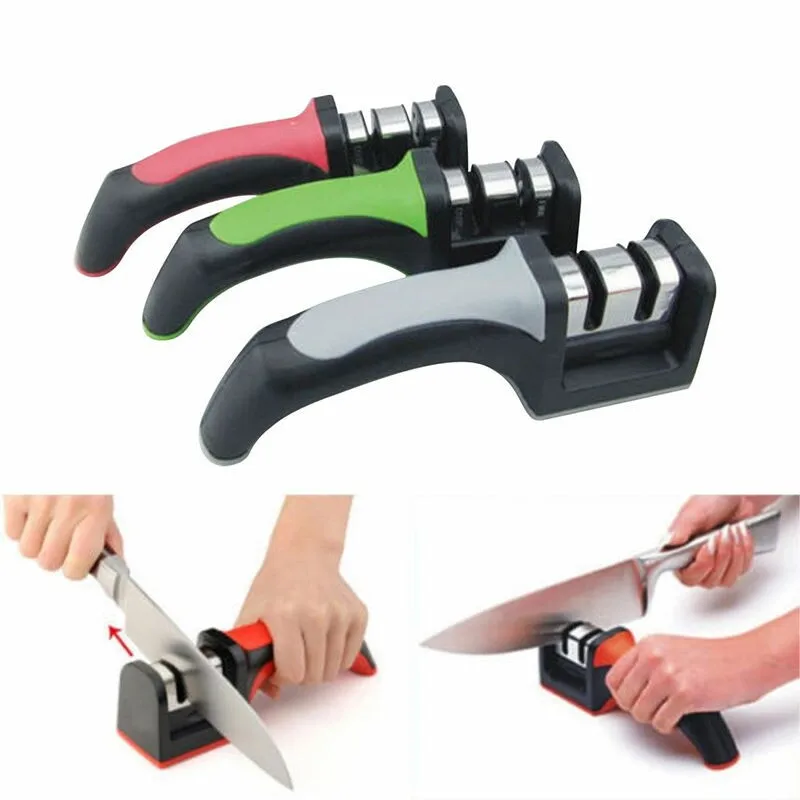 WHISM Steel Knife Sharpener Grinder Sharpening Stone 2 Stages ...