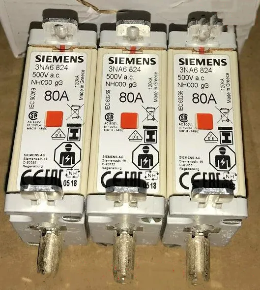 ヒューズ: 3na6824 80a 500v nh000 gg/3na6824 7 80a 500v nh00 gg/3na6830 7 ...