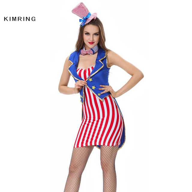 Kimring Miss Independence Costume Sexy American Spirit Costume Adult