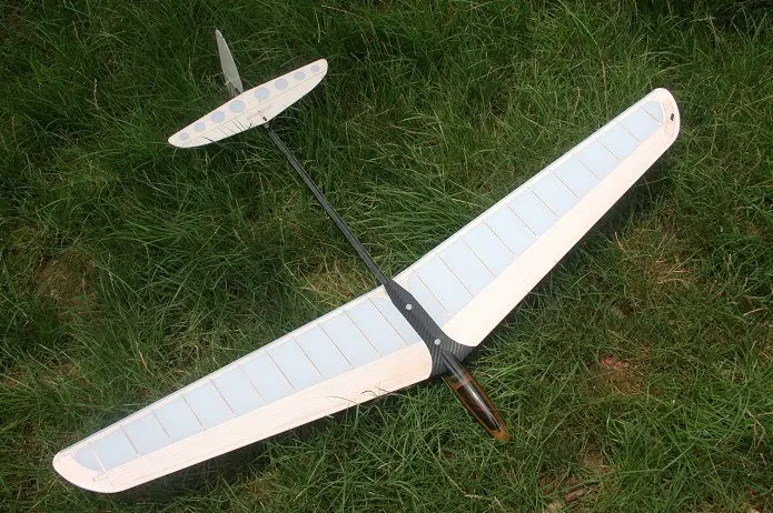 New! Upgraded Mini DLG glider Balsa model airplane 2 servos pre ...