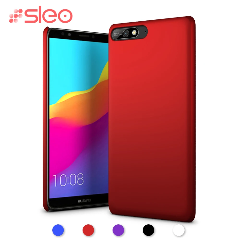 SLEO For Huawei Y7 Pro 2018 Case Ultra Thin Hard Plastic Back Case For ...