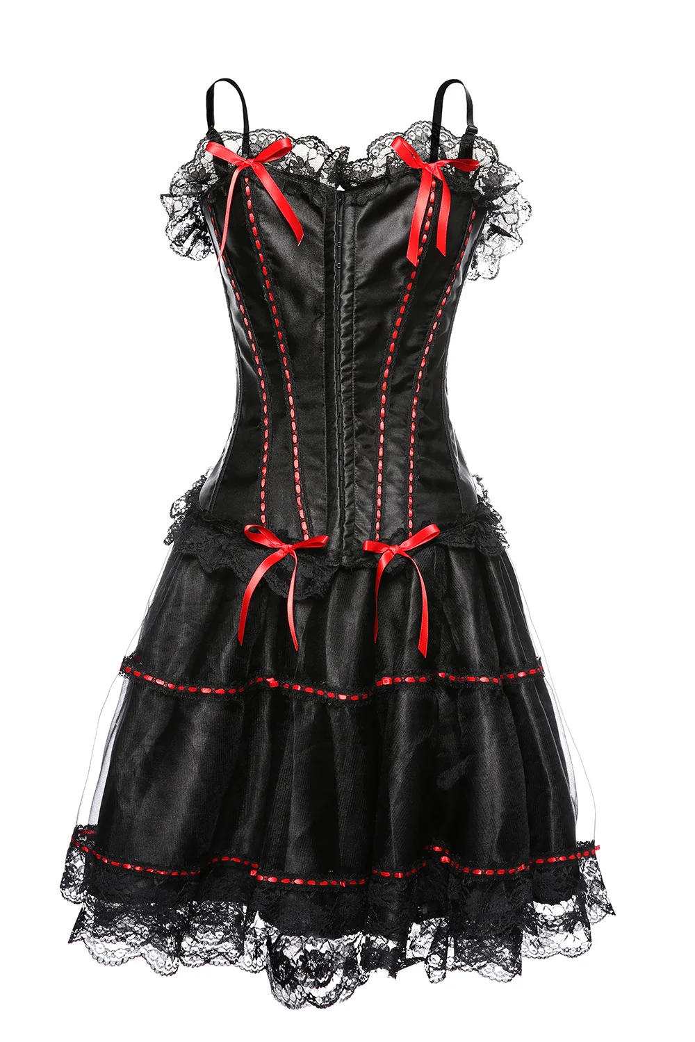 Sexy Burlesques Strap Corset Dress Basques Skirt Lingerie 067+066 Plus ...