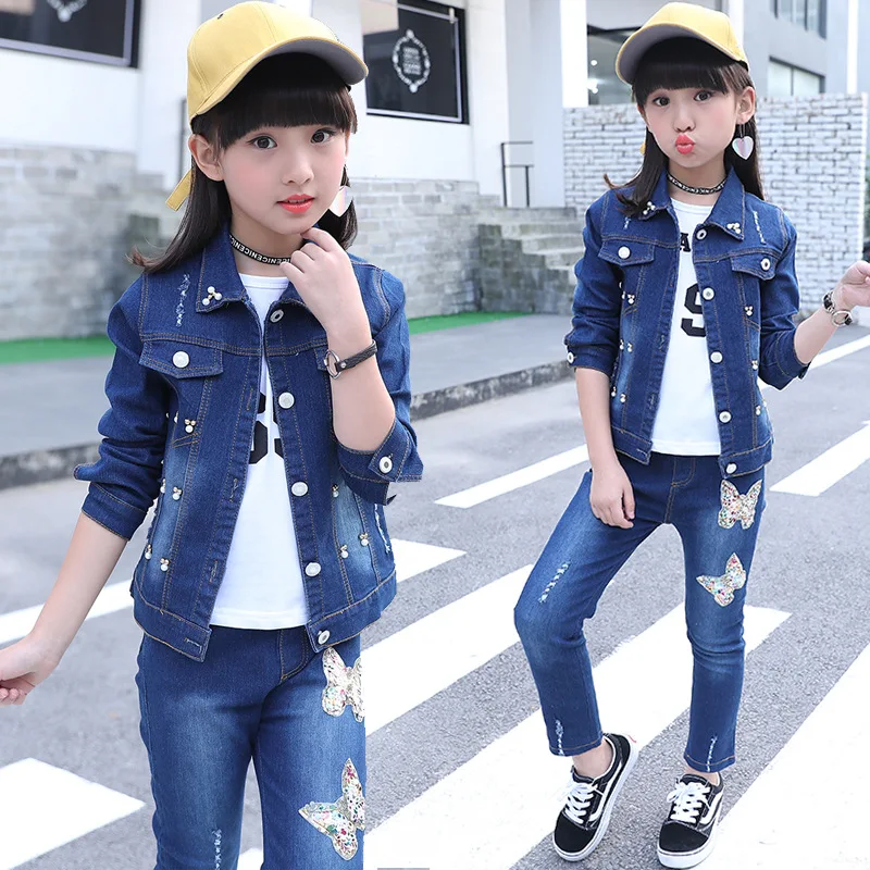 2018 3pcs Brand New Fashion Kids Girl Clothing Set Spring Autumn Long ...