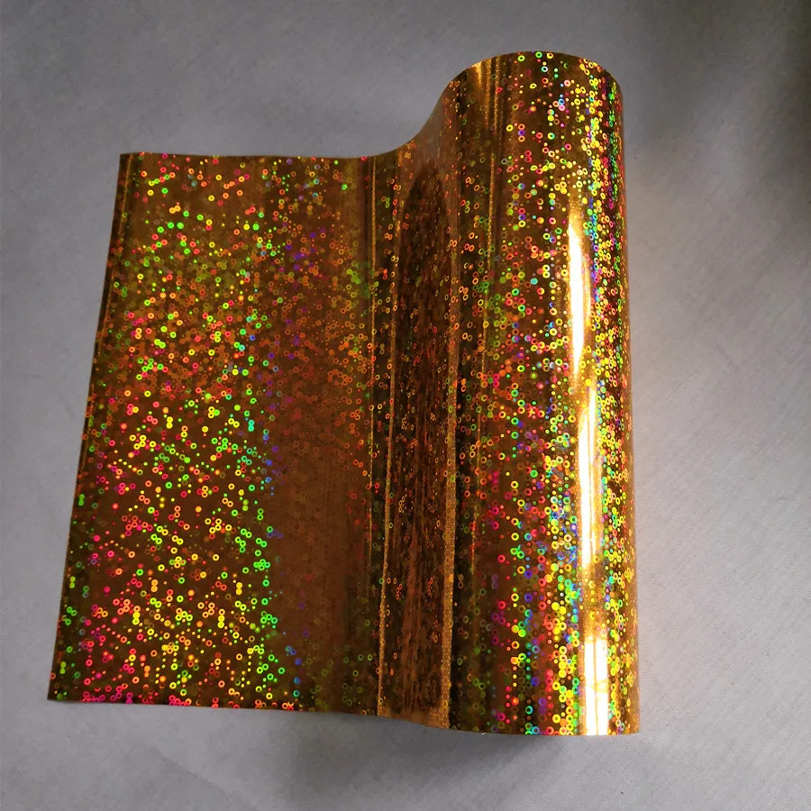 Hot Stamping Foil Holographic Foil Gold Small Circle Pattern Hot Press ...