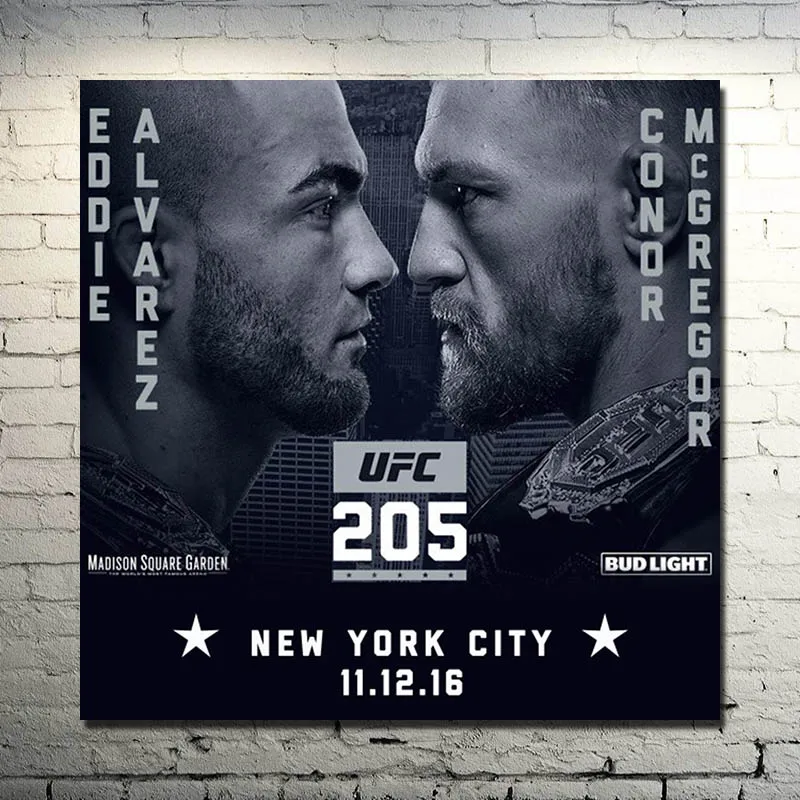 UFC 205 Eddie Alvarez vs Conor McGregor MMA Silk Poster 13x13 inches ...