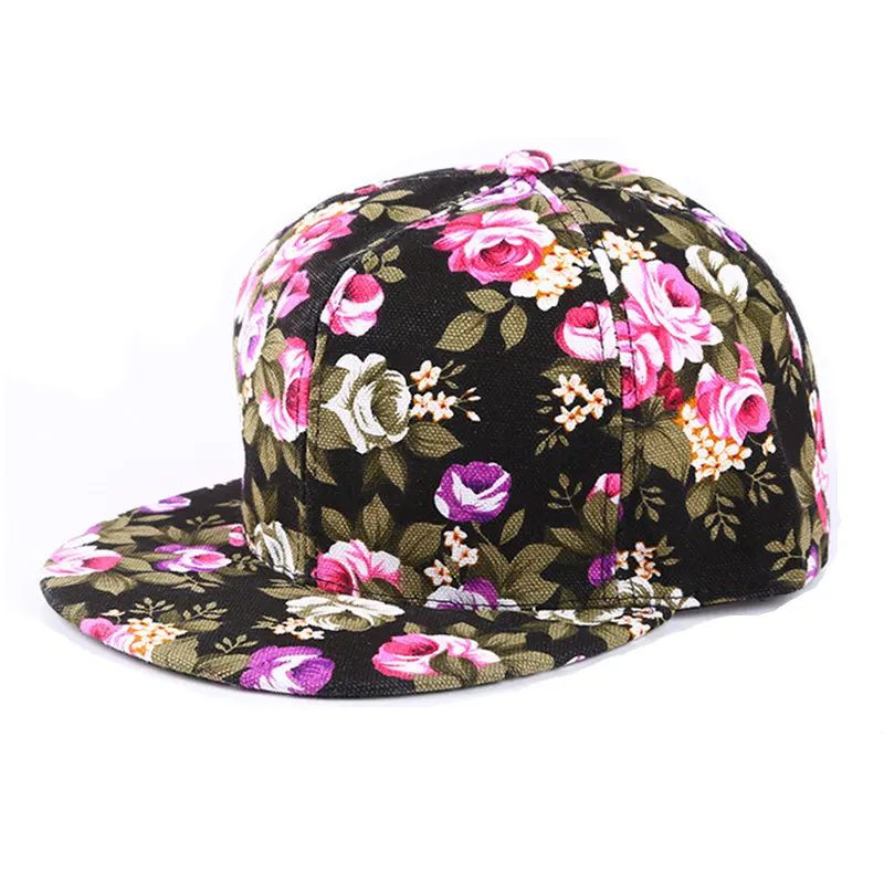 Summer Print Floral Baseball Cap For Women Adjustable Hip Hop Hat ...