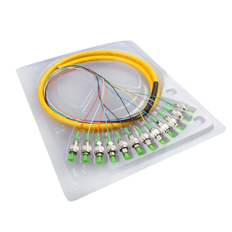 12 core Fiber Optic Bundle Pigtail FC APC Single Mode FTTH CATV fiber ...