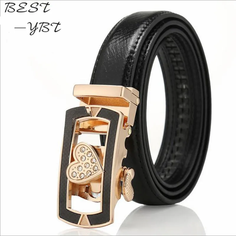 Fine Leather Belt Fashion Women Belts Automatic Buckle Korean Tidal ...