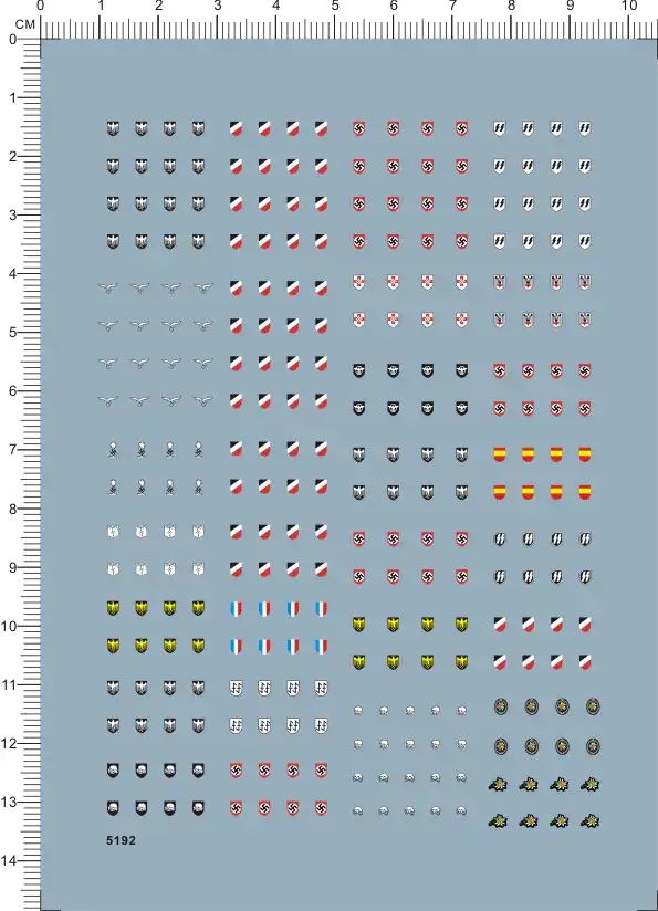 Detail Up WW2 WWII German Figures Markings Tank Panzer Air Force Model ...