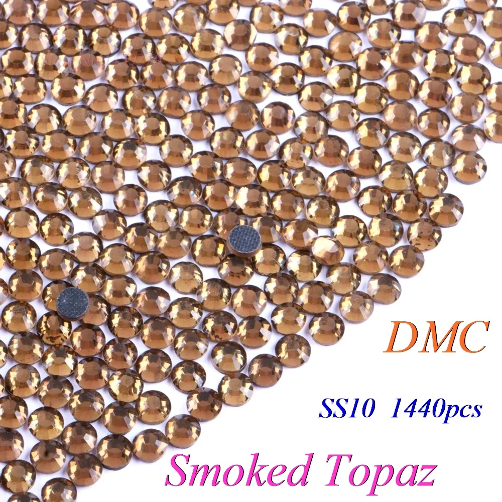 SS10 Smoked Topaz DMC Hotfix Rhinestone Glass Crystals Stones Hot Fix ...