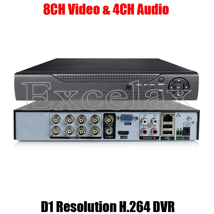 8CH CIFความละเอียดD1 H.264 Standalone DVR 8 Channelวิดีโอดิจิตอลบันทึก ...