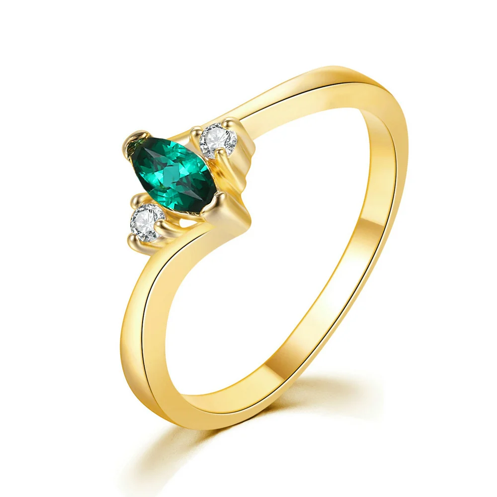 Розовое золото, высокое качество, утонченное, одиночное кольцо для ...