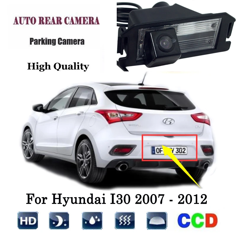 Rear View Camera For Hyundai I30 2007 - 2012 Ccd Night Vision Reversing Rca Camera /license ...