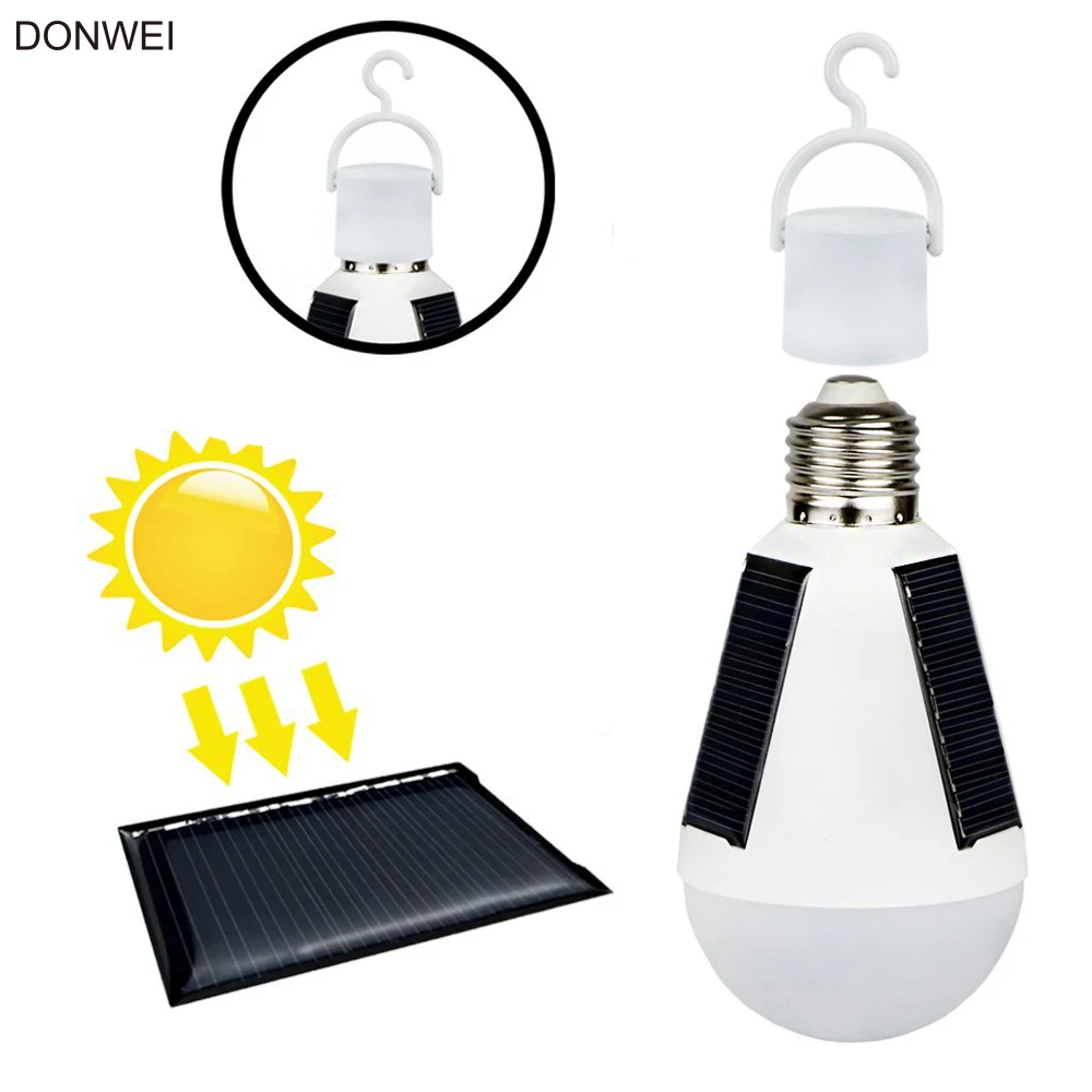 DONGWEI 12W Solar Panel LED Solar Lamp LED Light Bulb Outdoor ...