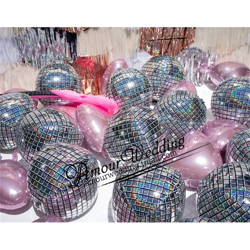 20pcs 22inch 4D Disco Metalic balloons laser Foil balloon Wedding Decor ...