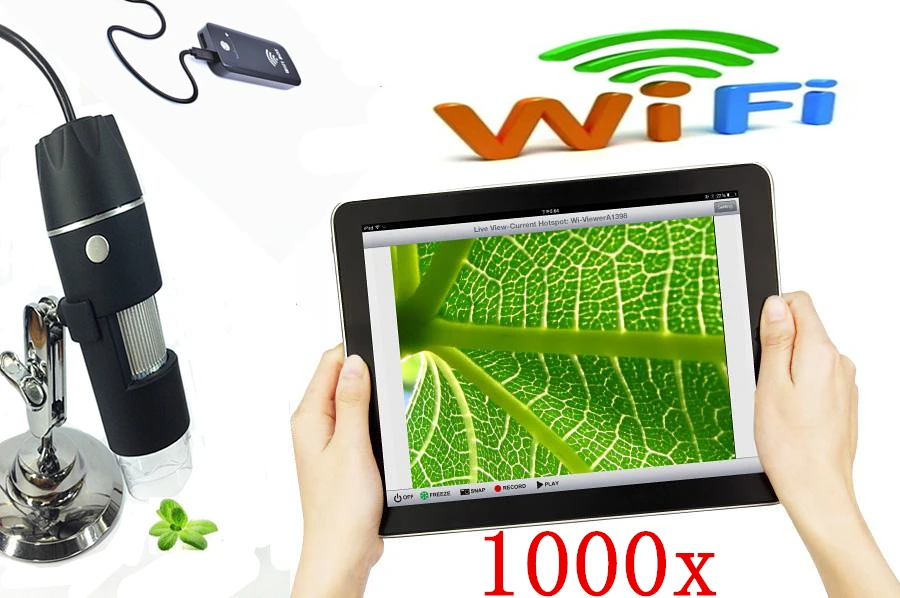 Free shipping 2MP Digital USB Wi Fi Microscope Portable 1000x ...