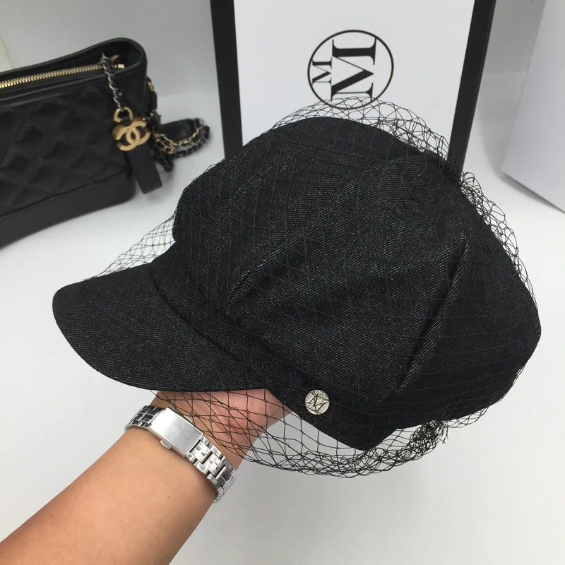 New cowboy gauze cap ms son octagonal hat han edition joker lace ...