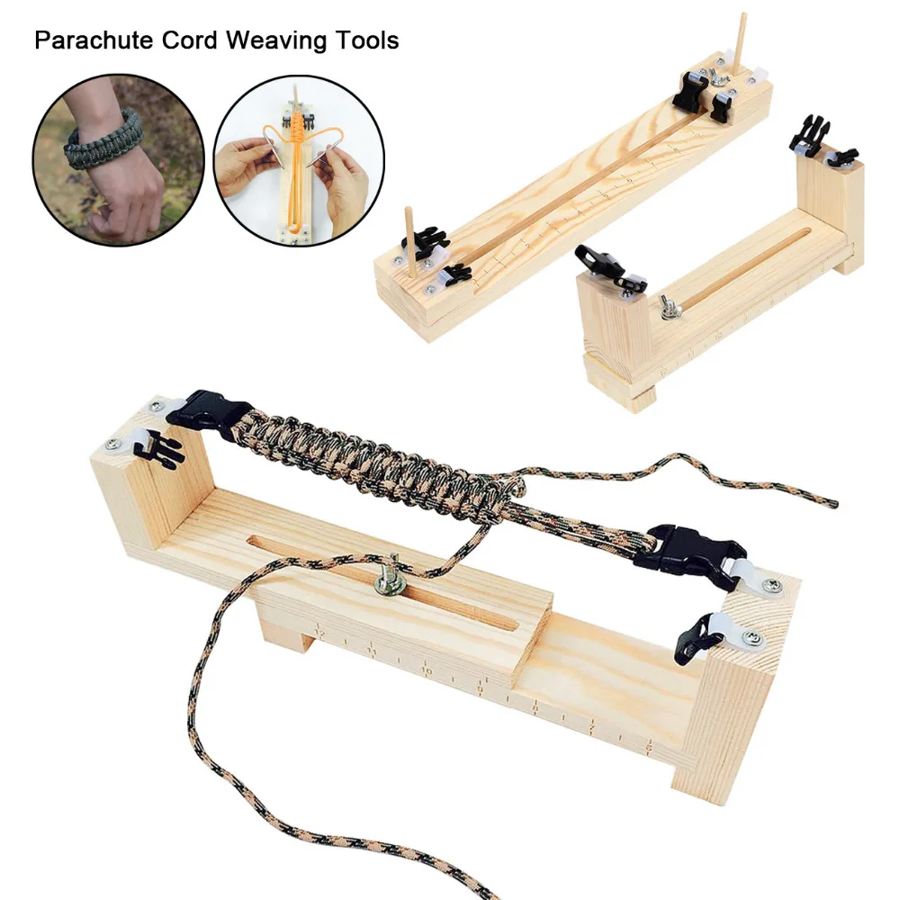DIY Paracord Jig Knitting Tool Solid Wood Bracelet Maker Tools ...
