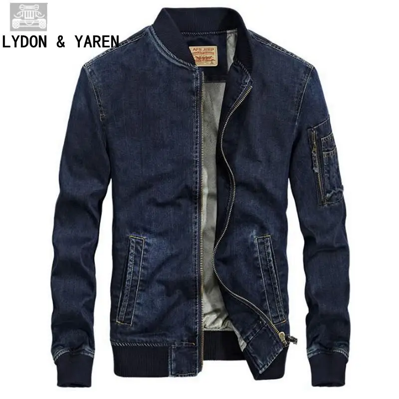 Autumn and winter new Slim casual thickening plush denim jacket male ...