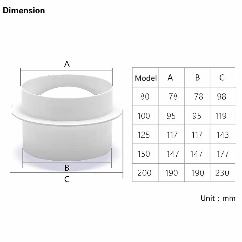 PVC exhaust fan check valve round pipe check valve Bathroom ventilation ...
