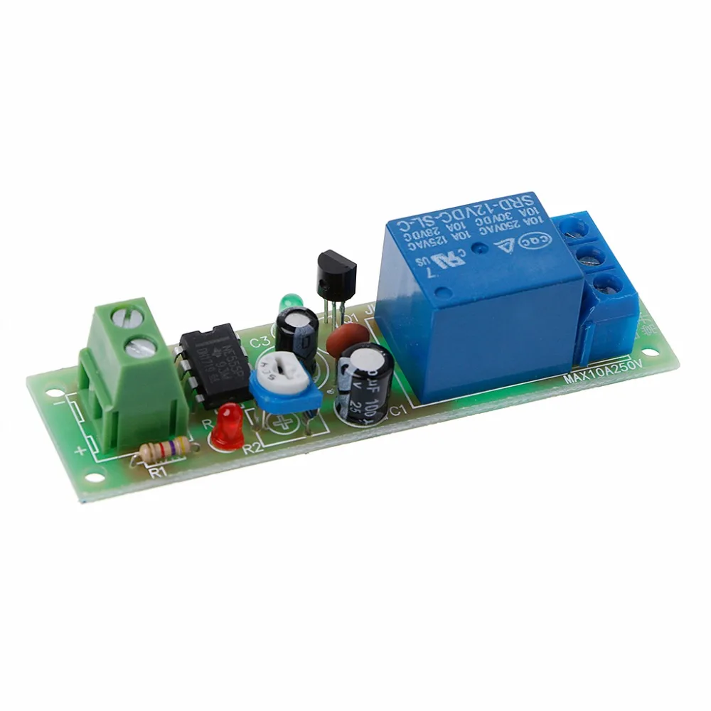 NE555 relé DC 5V temporizador retardo ajustable apagar el interruptor ...