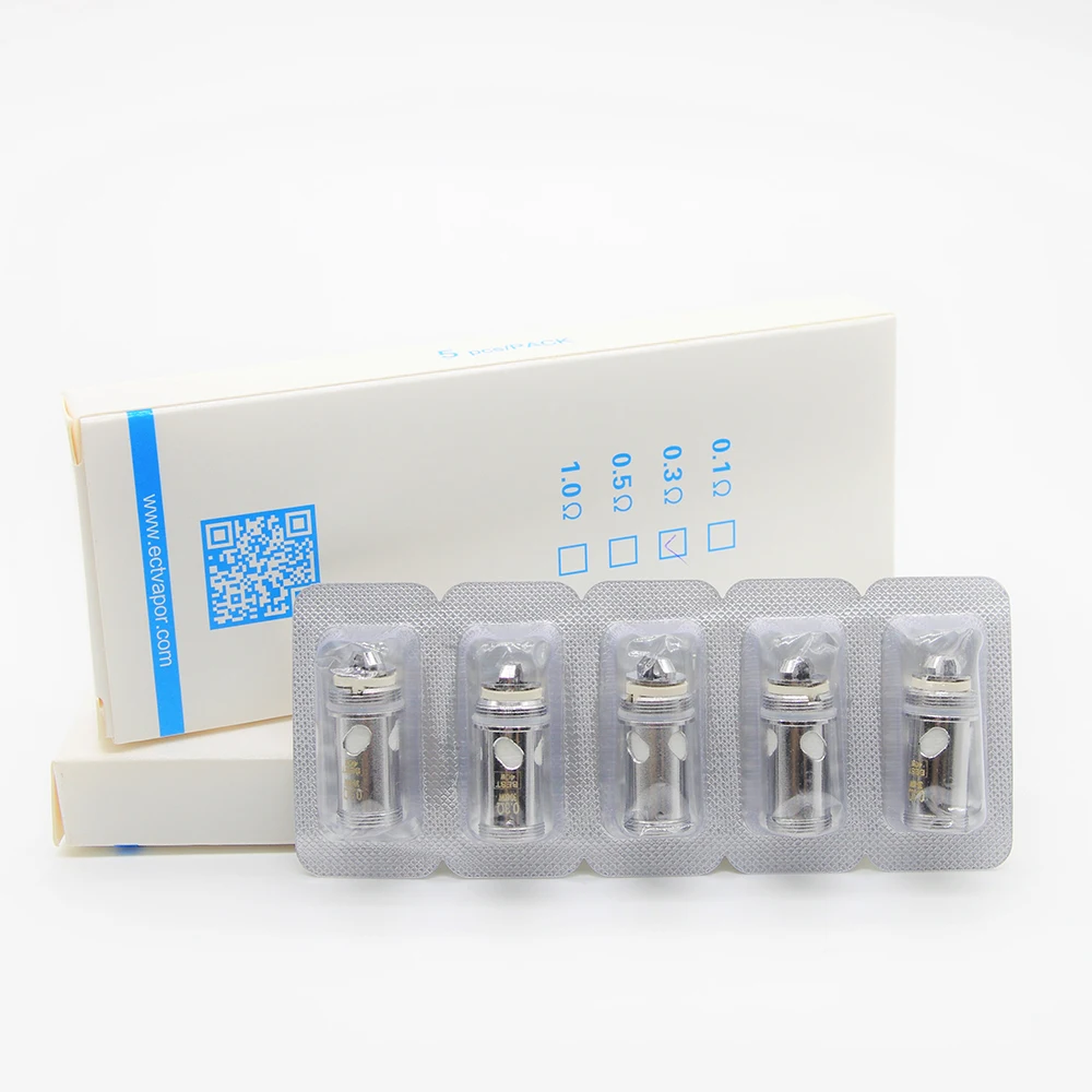 5pcs ECT C40 Mini Kit Replacement Coils 0.3ohm Coil Head Atomizer Core ...