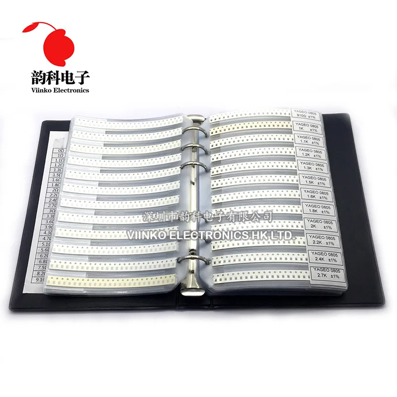 0805 1% Smd Resistor Sample Book 1/8w 0r-20m 177valuesx25pcs=4425pcs ...