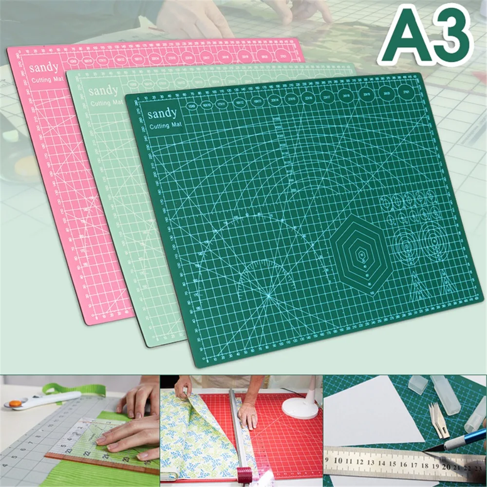 A3 Grid Lines Cutting Craft Mat Board Self Healing Non Slip Printed ...