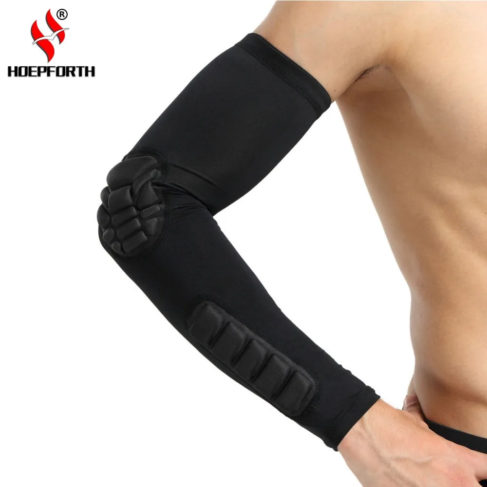 Hopeforth 1 Pc Hex Honeycomb Sponge Basketball Arm Sleeves Anti Crash