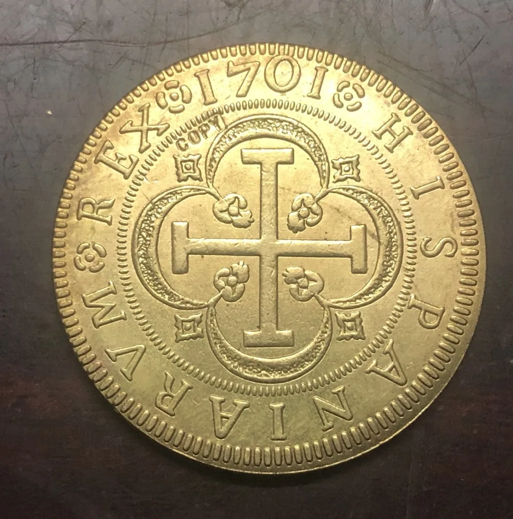 Escudo de España de 8 de España, moneda de copia de oro en forma de ...