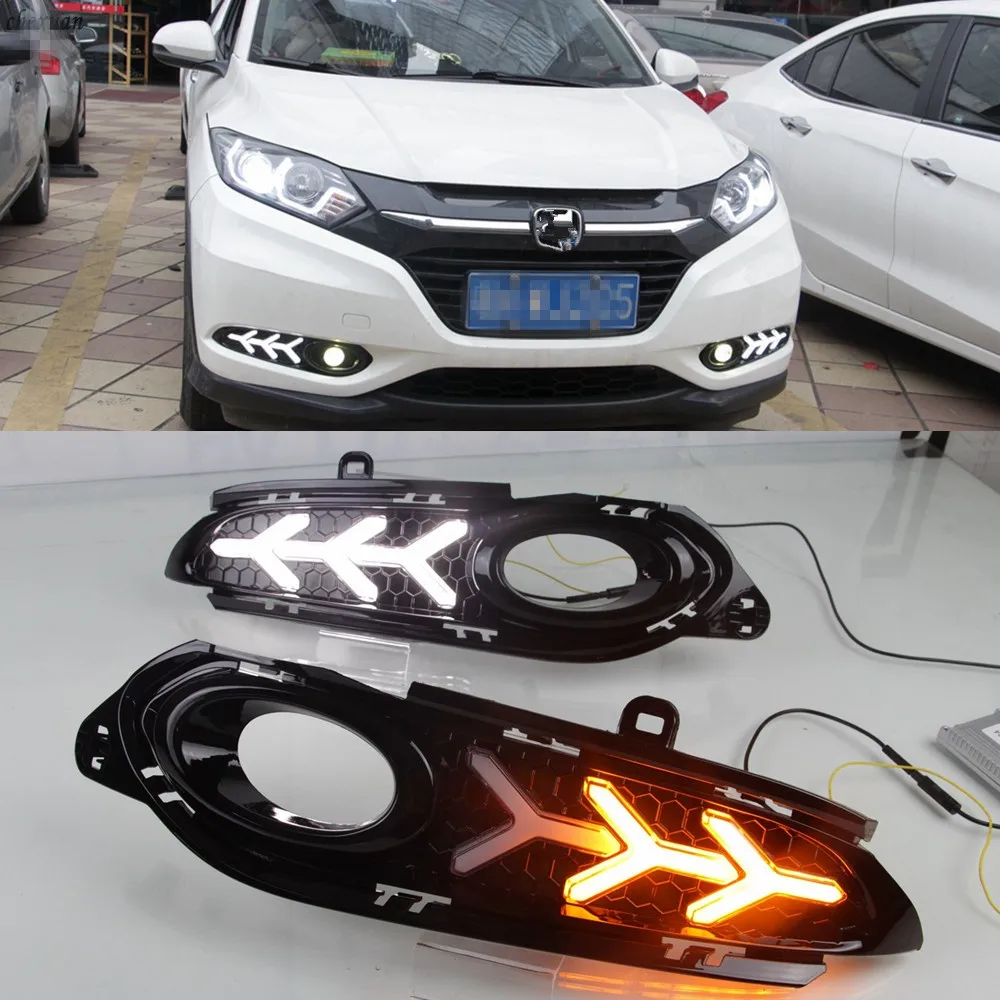 CSCSNL 2pcs For Honda HRV HR-V Vezel 2014-2017 12V ABS LED DRL Daytime ...