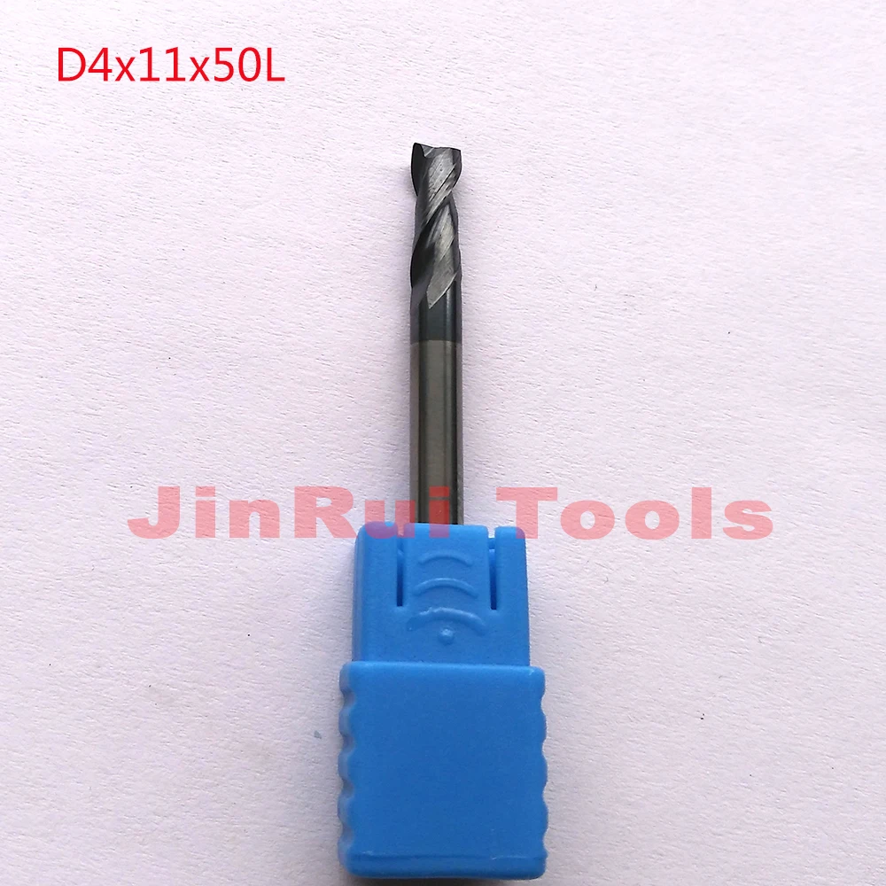 1pc D4*11*50 HRC45 2 Flutes Flat Square Solide Carbide End Mills CNC ...