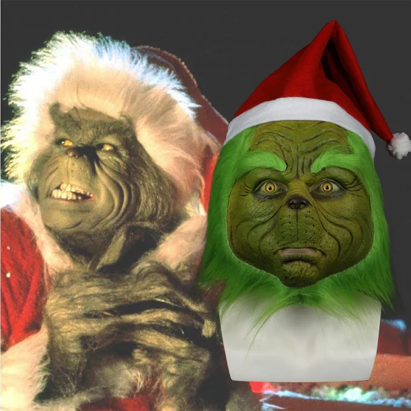 How the Grinch Stole Christmas Grinch Mask Cosplay Mask Prop Latex For ...