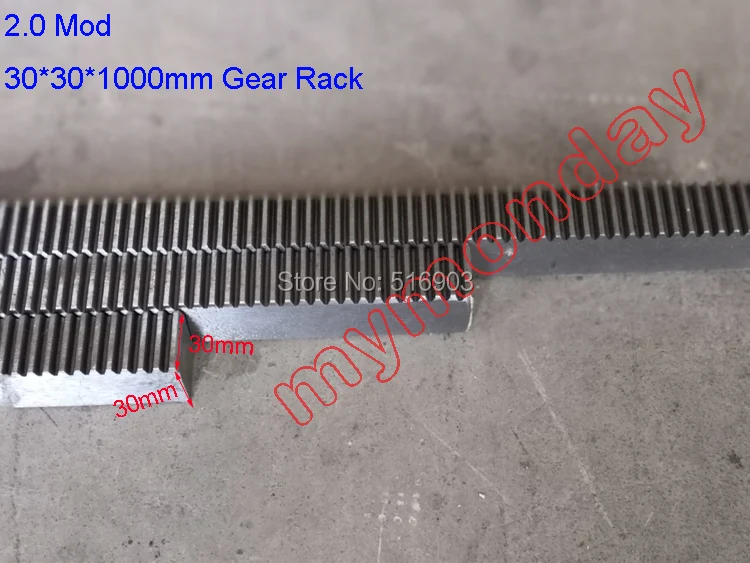 2M 2.0 Mod 30*30*1000 mm mold Gear rack Precision CNC Rack (straight ...