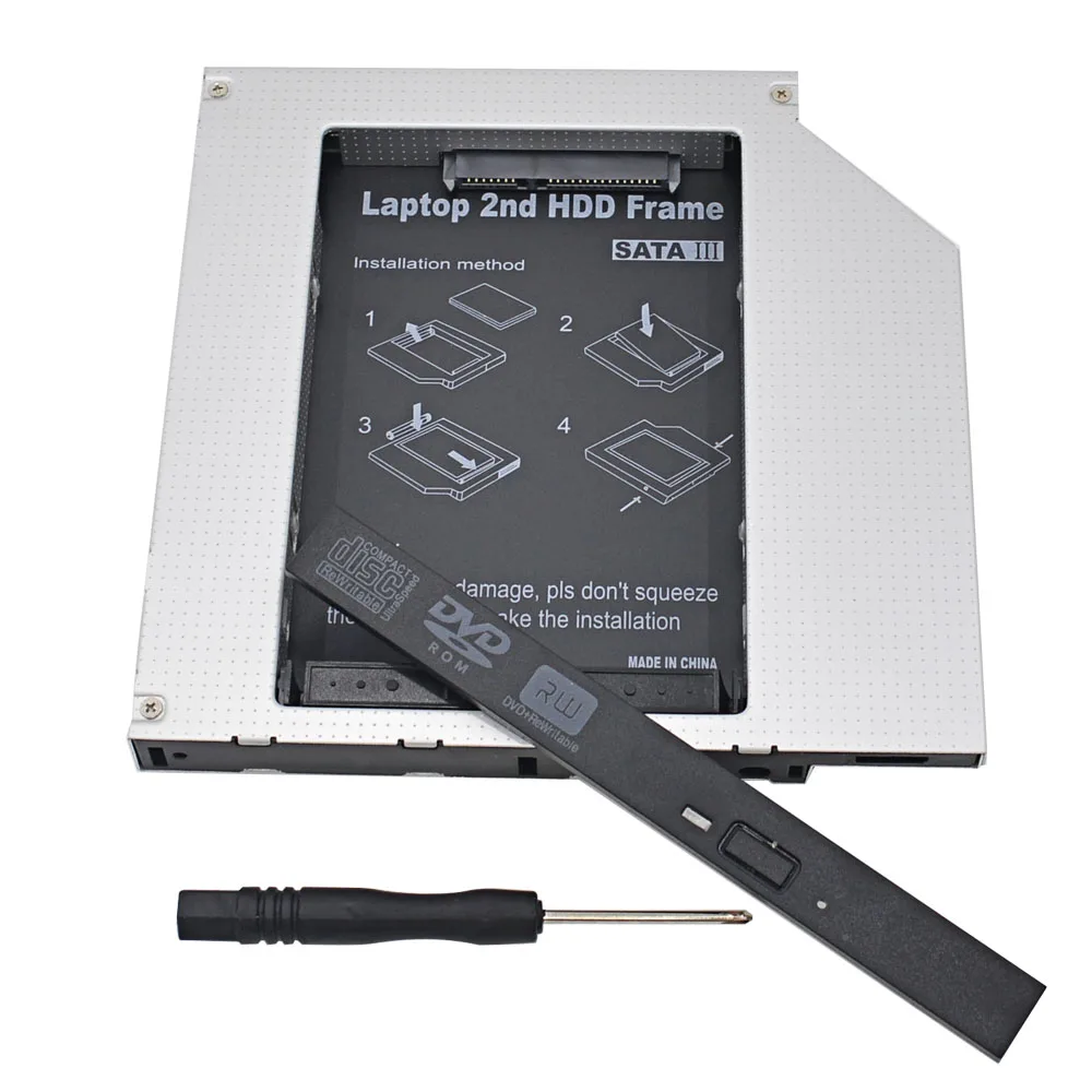 2016 최고의 성능 범용 12.7mm SATA 3.0 Lenovo/HP/Dell 노트북 CD ROM 용 2.5 "SSD 케이스 ...