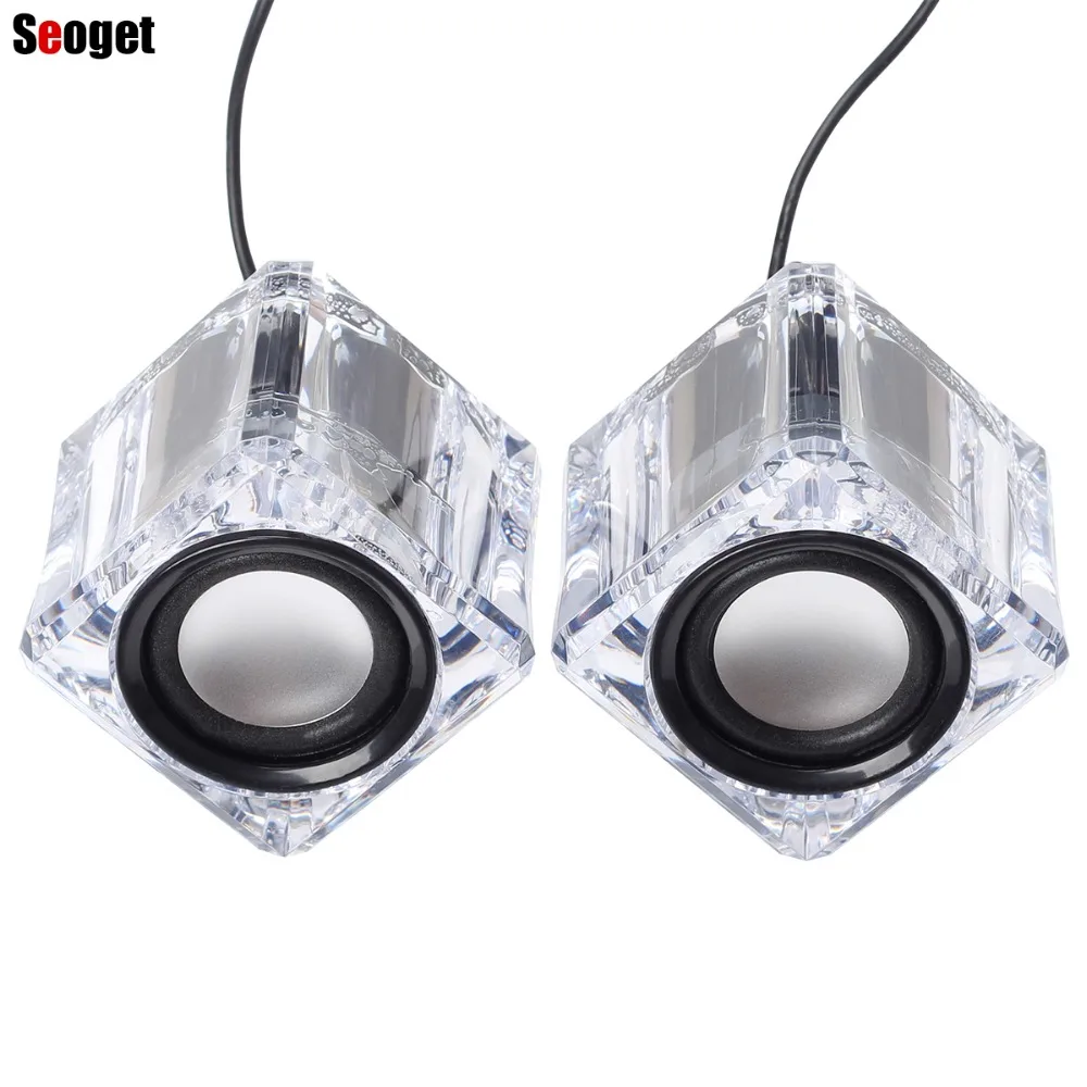 Seoget Binaural crystal small audio amplifier speaker computer speaker ...
