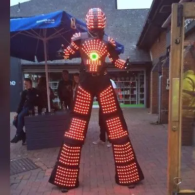 Traje de Robot con luz LED para fiesta, traje de Robot con luz RGB que ...