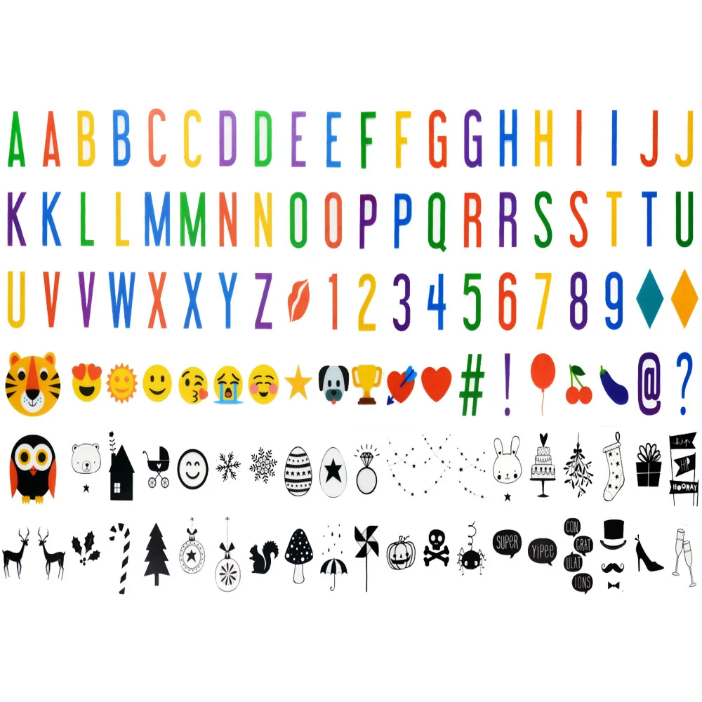 118 colorful lightbox letters for the A4 A5 cinema light box|letter ...