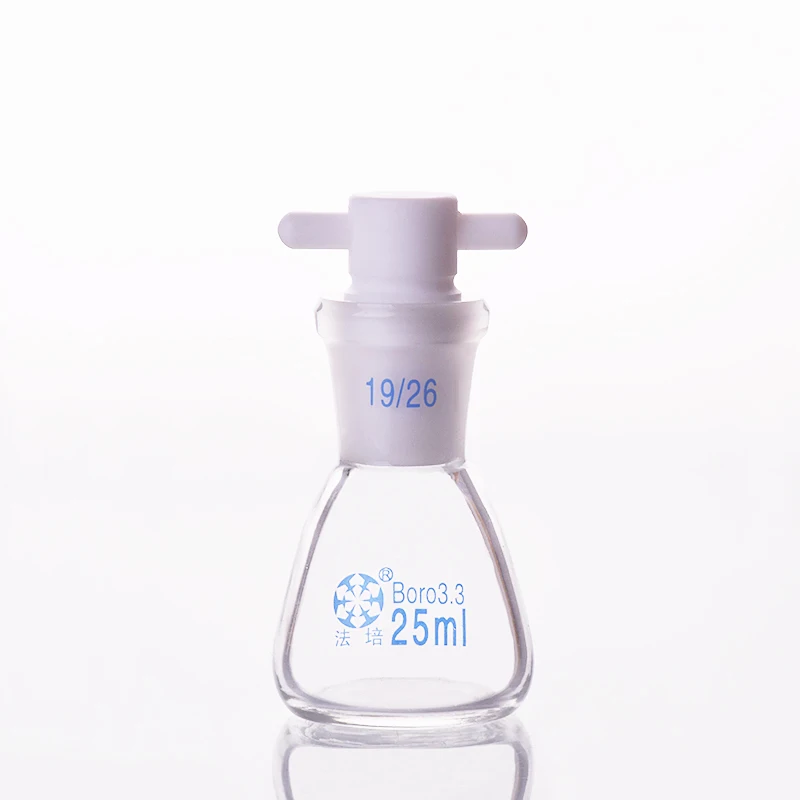 Matraz-c-nico-con-tap-n-de-PTFE-molido-est-ndar-capacidad-de-25ml-Junta ...