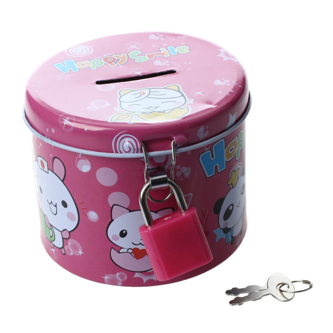 Cylinder Design Cute Cartoon Print Piggy Bank Coin Money Saving Box ...