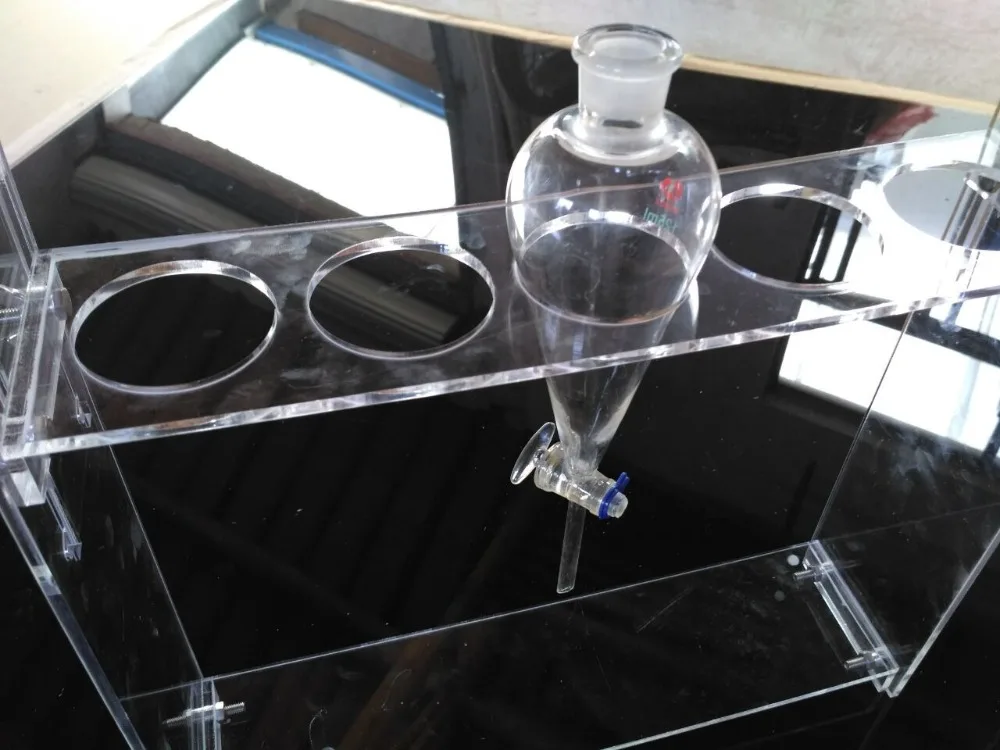 high-quality-pmma-125ml-5-holes-separating-funnel-stand-free-shipping